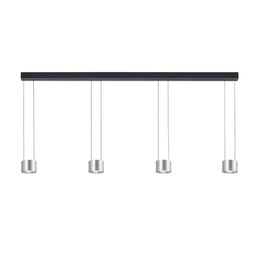 Bankamp Impulse Flex LED-Hängeleuchte 4fl. nickel