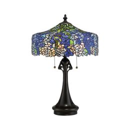 QUOIZEL Tischlampe Cobalt im Tiffany-Design