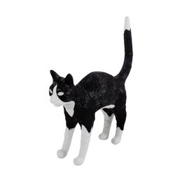 Seletti LED-Deko-Tischleuchte Jobby The Cat, schwarz-weiß