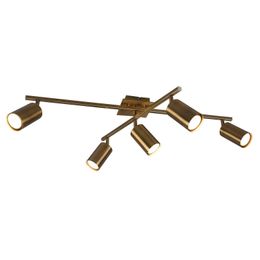 Trio Lighting Deckenstrahler Marley, altmessing, 5-flammig