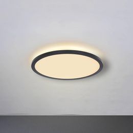 Globo LED-Deckenleuchte Sapana, schwarz, rund, dimmbar