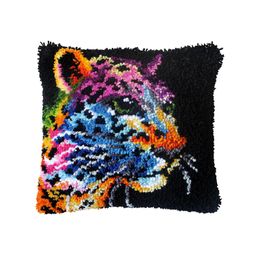 buttinette Knüpfkissen "Leopard Pop Art"