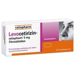 LEVOCETIRIZIN-ratiopharm 5 mg Filmtabletten 50 St