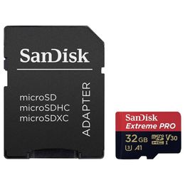 Sandisk microSDHC-Karte 32GB Class 10 UHS-I Class 3 v30 Speicherkarte (inkl. SD-Adapter