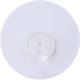 Wenko Drapierhaken, Static-Loc® Wandhaken Uno Weiß rund Befestigen ohne Bohren Kunststoff