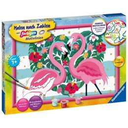 Ravensburger Malen nach Zahlen Malen nach Zahlen Classic Serie C Liebenswerte Flamingos 28782