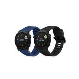 kwmobile Uhrenarmband 2x Sportarmband für Garmin Forerunner 955 / Fenix 7 / 6 Pro GPS / 5