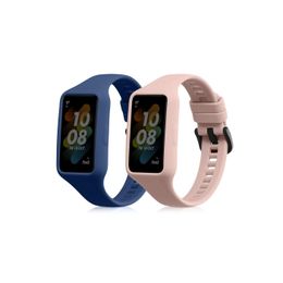 kwmobile Uhrenarmband 2x Sportarmband für Huawei Band 7 / Band 6 / Honor Band 6