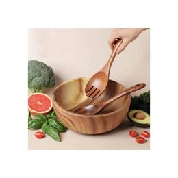Rutaqian Salatschüssel Salatschüssel und Salatbesteck-Set