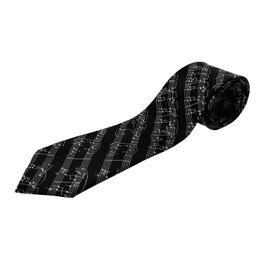 mugesh Krawatte Krawatte Notenlinien schwarz für Musiker