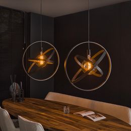 hofstein Galaxy Pendellleuchte Antik, 2-flammig