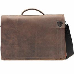Strellson Richmond Messenger Leder 40 cm Laptopfach dark brown