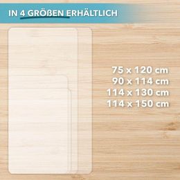 Floordirekt - Bodenschutzmatte für Hartböden Aus recyceltem pet Transparent 90 x 114 cm - Transparent