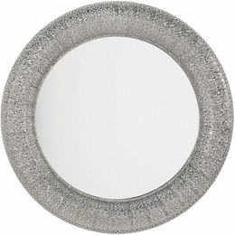 Beliani Wandspiegel Silber Kunststoff ø 80 cm mit eleganter Ausstrahlung Rund Vintage - Silber