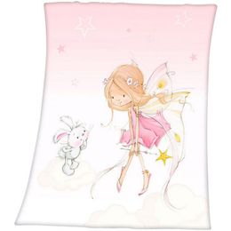 Herding's Young Collection Kinderdecke Little Fairy, Herding Young Collection, liebevolles Motiv, bunt|rosa