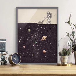 Bilderwelten Bild mit Rahmen Kosmischer Rasen