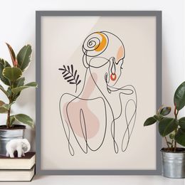 Bilderwelten Bild mit Rahmen Lineart Pose