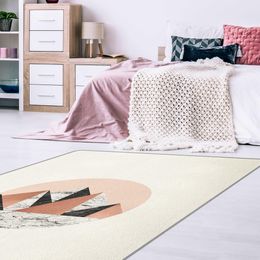 Teppich Geometrische Landschaft im Kreis