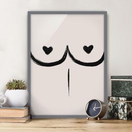 Bilderwelten Bild mit Rahmen Alina Buffiere Illustration - Br&uuml;ste