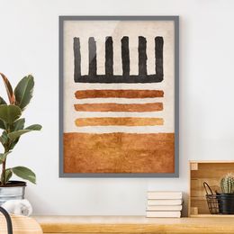 Bilderwelten Bild mit Rahmen Boho Geometrik II