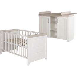 Babymöbel-Set Roba "Felicia" Gr. 2-teilig + ohne Matratze, B/H: 70 cm x 140 cm, weiß Baby Schlafzimmermöbel-Sets Baby-Bettsets