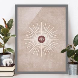 Bilderwelten Bild mit Rahmen Boho Sonne III