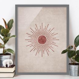Bilderwelten Bild mit Rahmen Boho Sonne I