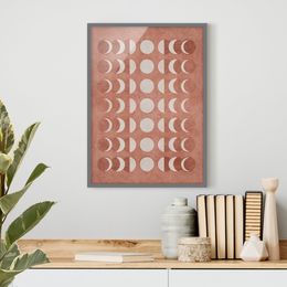 Bilderwelten Bild mit Rahmen Boho Mondphasen