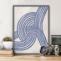 Bilderwelten Bild mit Rahmen Knoten blau
