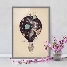 Bilderwelten Bild mit Rahmen Kosmischer Ballon