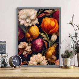 Bilderwelten Bild mit Rahmen Warmes Bouquet