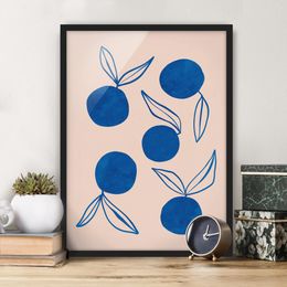 Bilderwelten Bild mit Rahmen Kulinarisch beige Tropisch inkl. Rahmung - Alina Buffiere - Orangen - Pflanzen Wohnzimmer Schlafzimmer