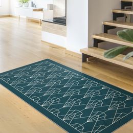 Teppich Art Deco Muster Pfeile mit Rahmen