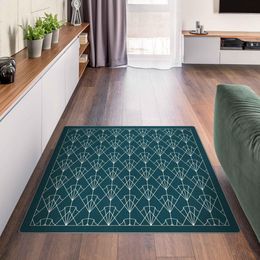 Teppich Art Deco Muster Pfeile mit Rahmen