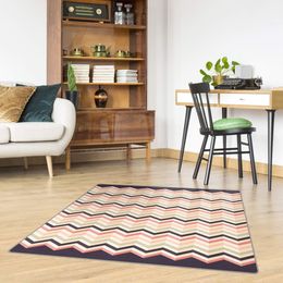 Teppich Puder Chevron mit eckigen Balken