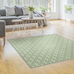 Teppich Art Deco Wellenbrecher Muster