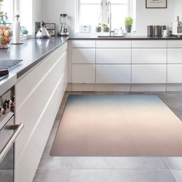 Teppich Blau-Beige Farbverlauf