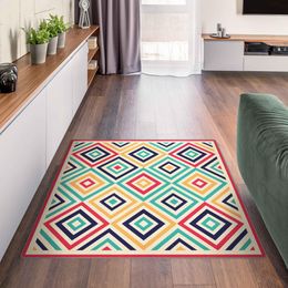 Teppich Geometrie zum Quadrat mit Rahmen