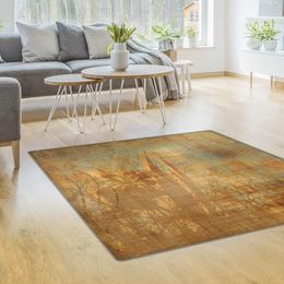 Teppich Blumen unter Ornamentstruktur