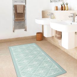 Teppich Art Deco Strahlen Muster mit Rahmen
