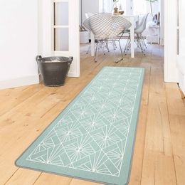 Teppich Art Deco Strahlen Muster mit Rahmen