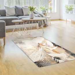 Teppich Goldene abstrakte Wintermalerei