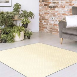 Teppich No.YK56 Weiße Punkte auf Creme