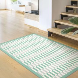 Teppich Geometrisches Muster aus Rauten mit Rahmen