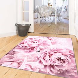 Teppich Rosa Pfingstrosen