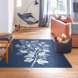 Teppich Denim Pflanzenstudie I