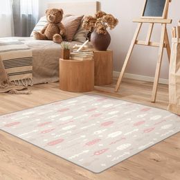 Teppich Indianerpfeile mit Herzen Rosa Grau
