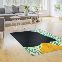 Teppich Afrikanische Frau mit Blättern