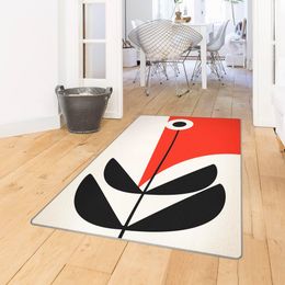 Teppich Abstrakte Formen - Blume Rot