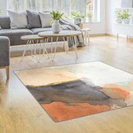 Teppich Aquarell Goldene Spitze I